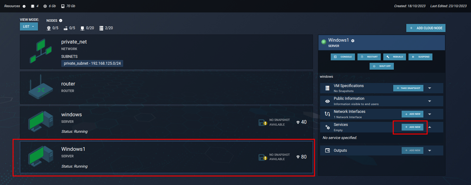 How to add RDP and SSH service to a virtual machine – CYBER RANGES (EN)