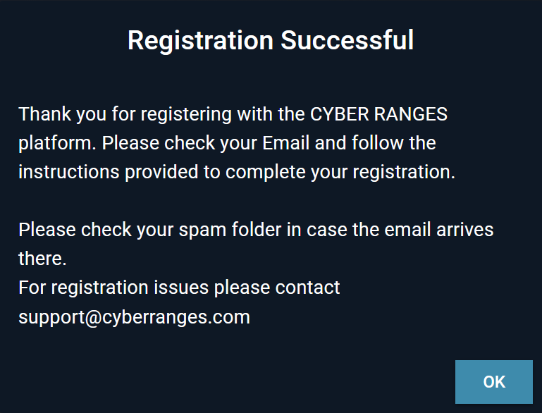 User registration guide – CYBER RANGES (EN)