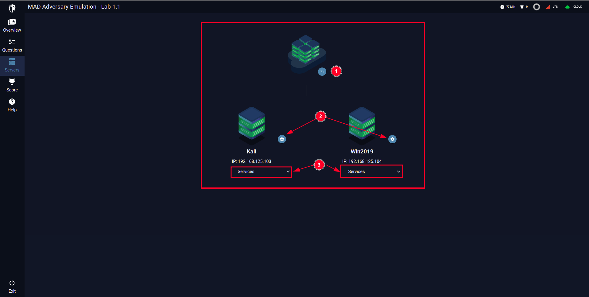 How to play a scenario – CYBER RANGES (EN)