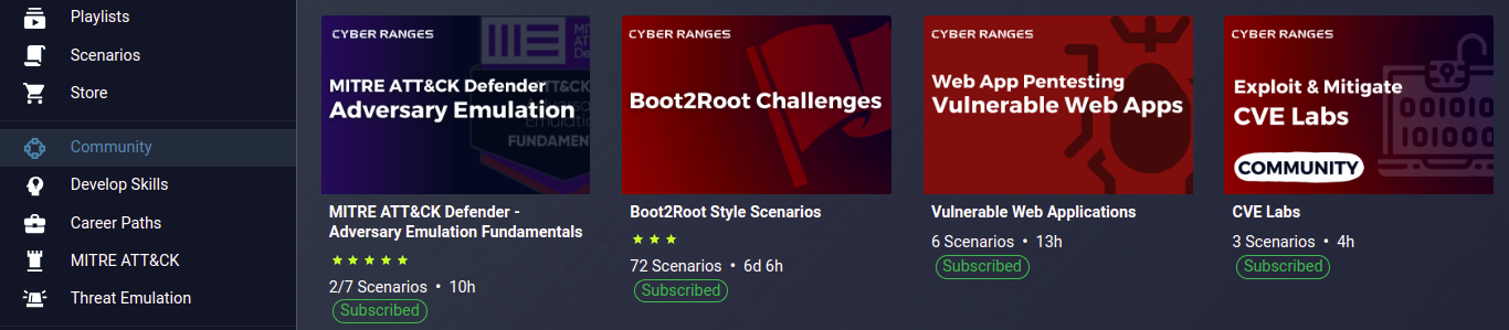 Explore Playlists – CYBER RANGES (EN)