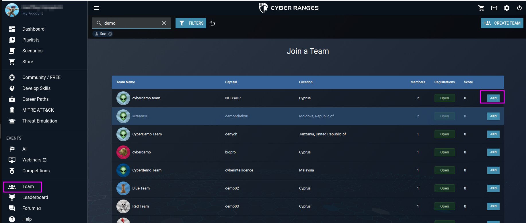 Understanding Teams in the CYBER RANGES platform – CYBER RANGES