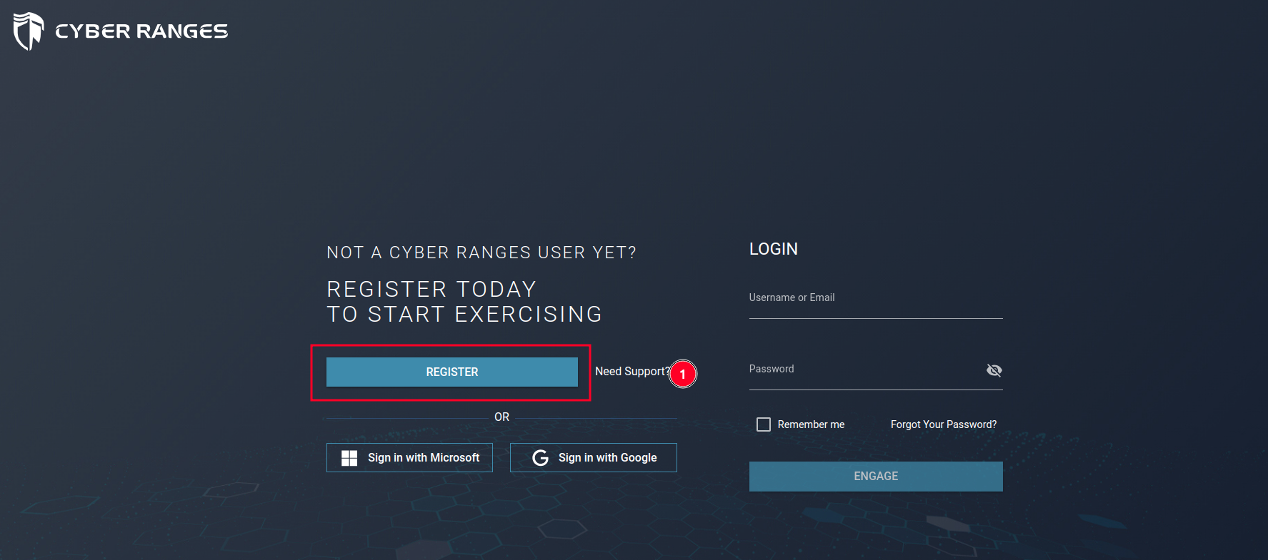 User registration guide – CYBER RANGES (EN)