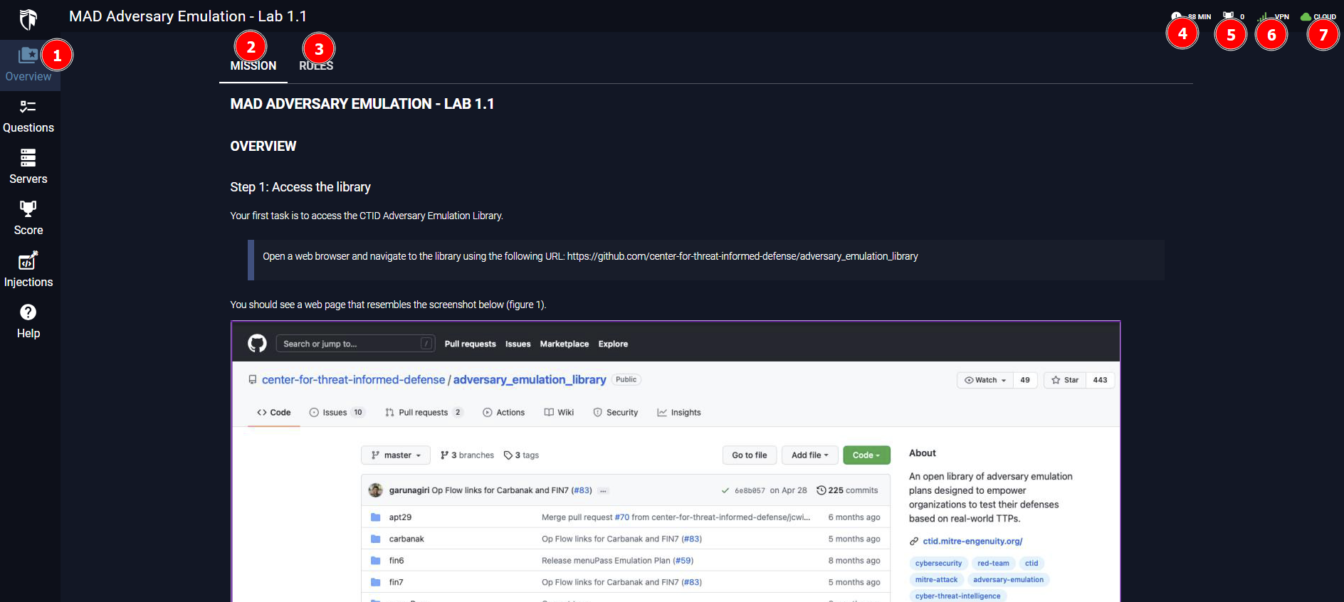 How to play a scenario – CYBER RANGES (EN)